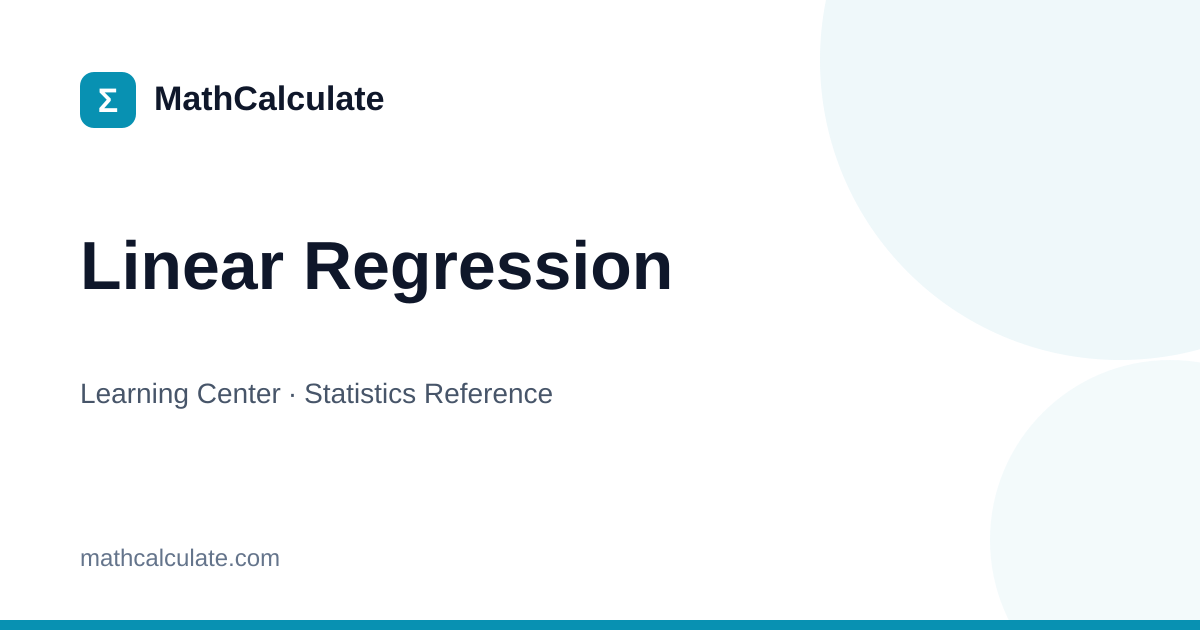 Linear Regression: Complete Guide to Statistical Modeling & Analysis ...